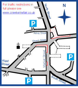 Map and Traffic Information – St Bartholomew's Street Fair, Crewkerne ...